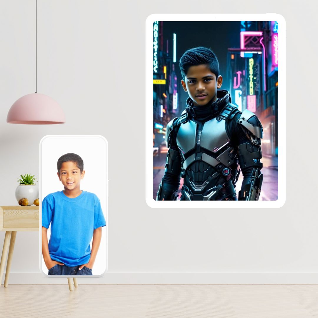 Robot Hero - Personalized Canvas Portraits for Kids – My Magical Portrait