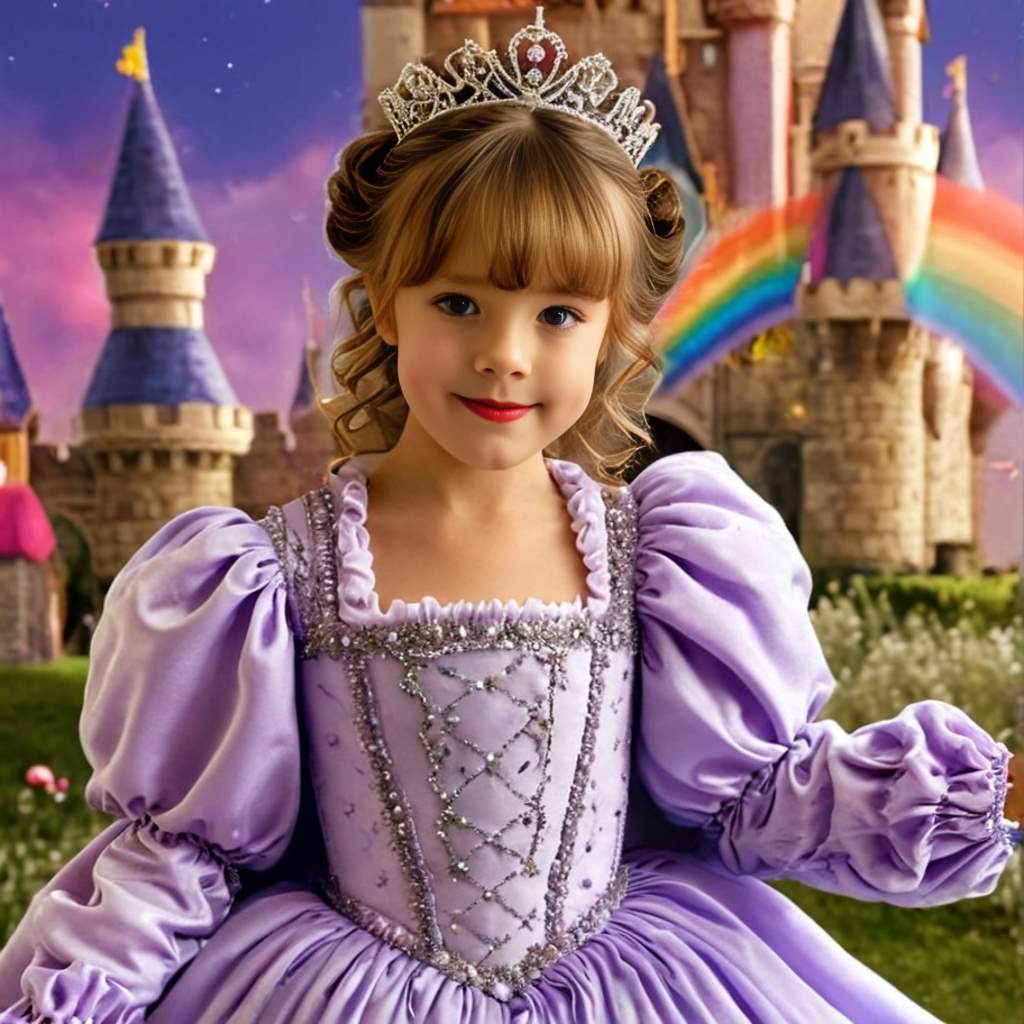 Rainbow Princess - Personalized Canvas Portraits for Kids – My Magical ...